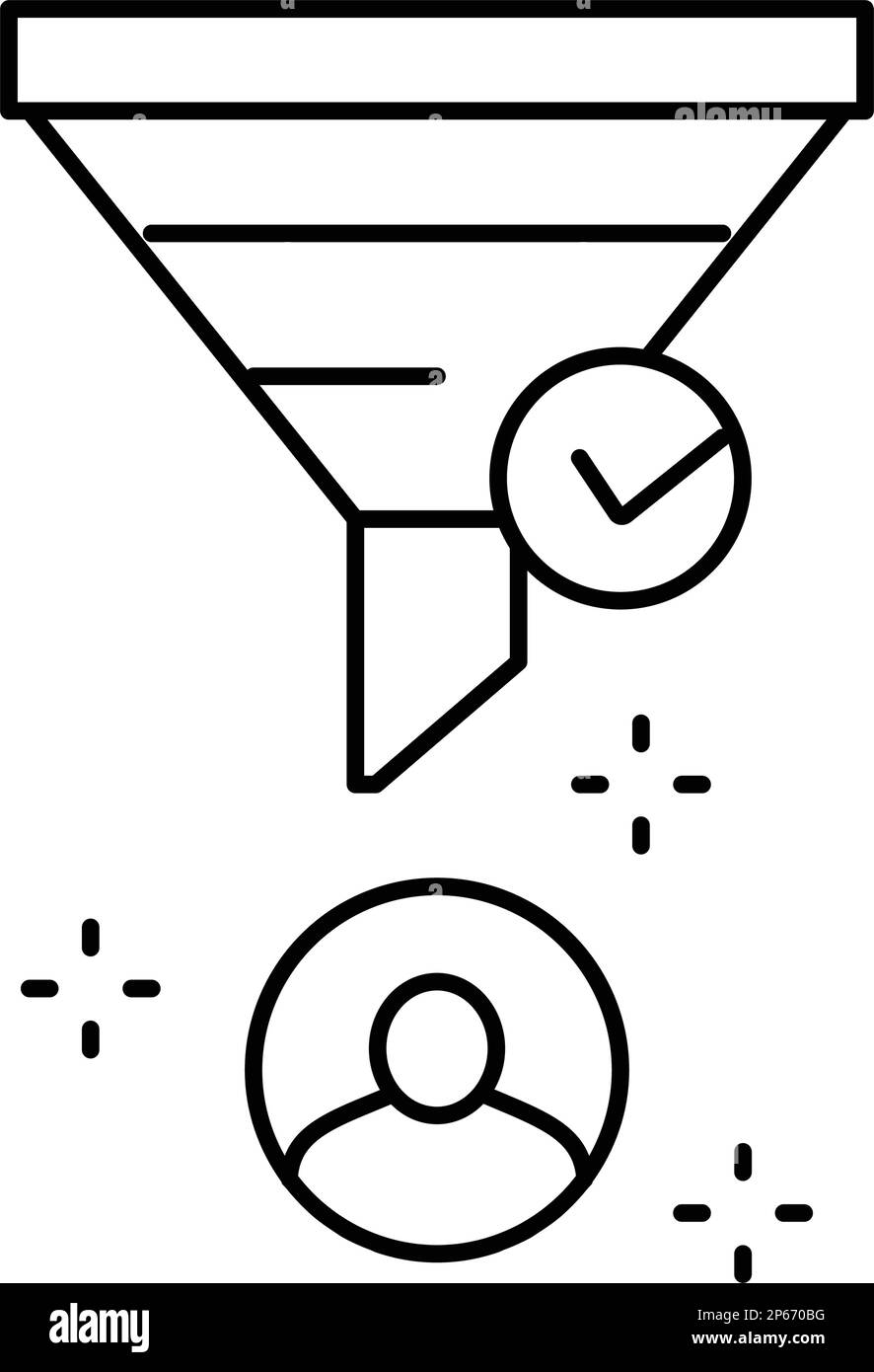 highly qualified lead line icon vector illustration Stock Vector Image ...