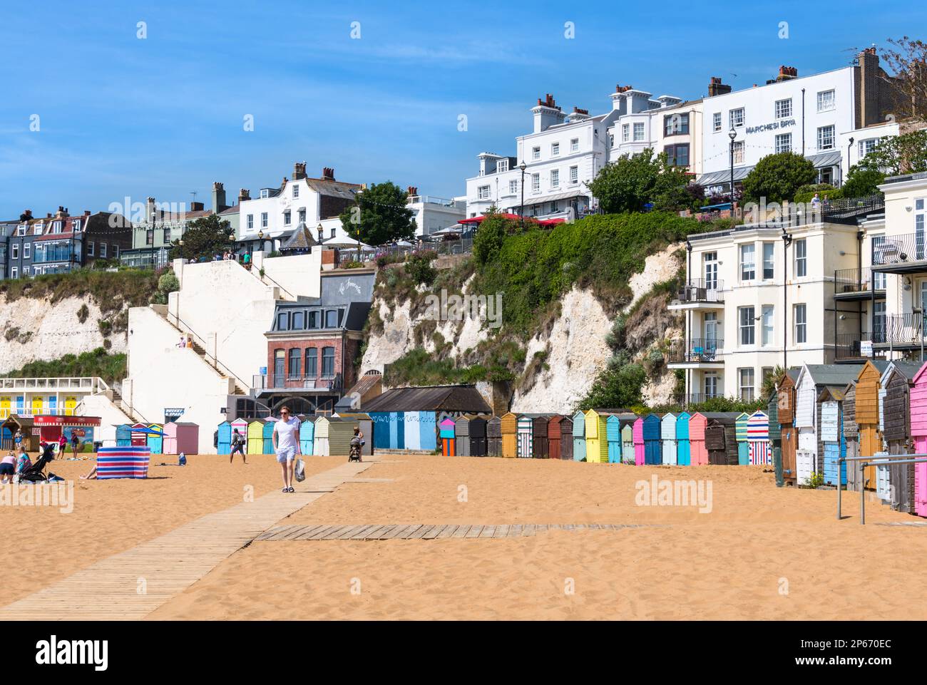 The seaside town of Broadstairs, Kent, England, United Kingdom, Europe ...