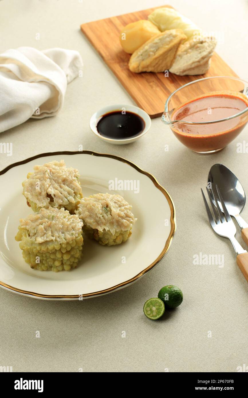 Baso Tahu Paria Siomay Bandung, Momordica charantia L with Tapioca and ...