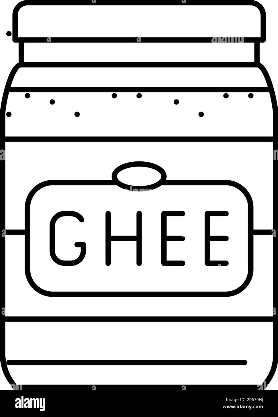 ghee milk product dairy line icon vector illustration Stock Vector ...