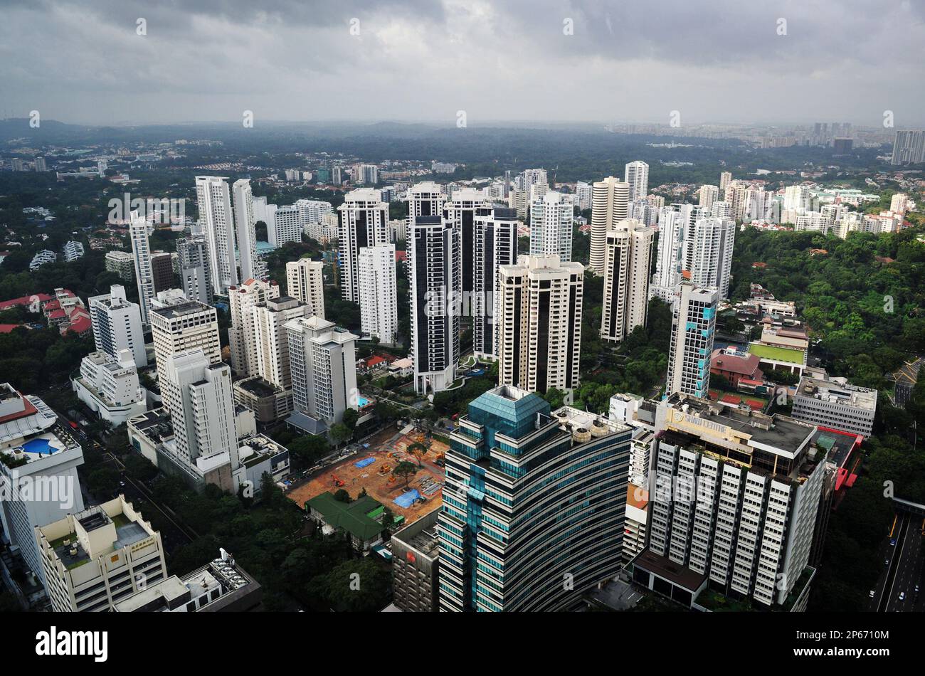 High-rise buildings, skyscrapers, office towers, banks and condominium ...