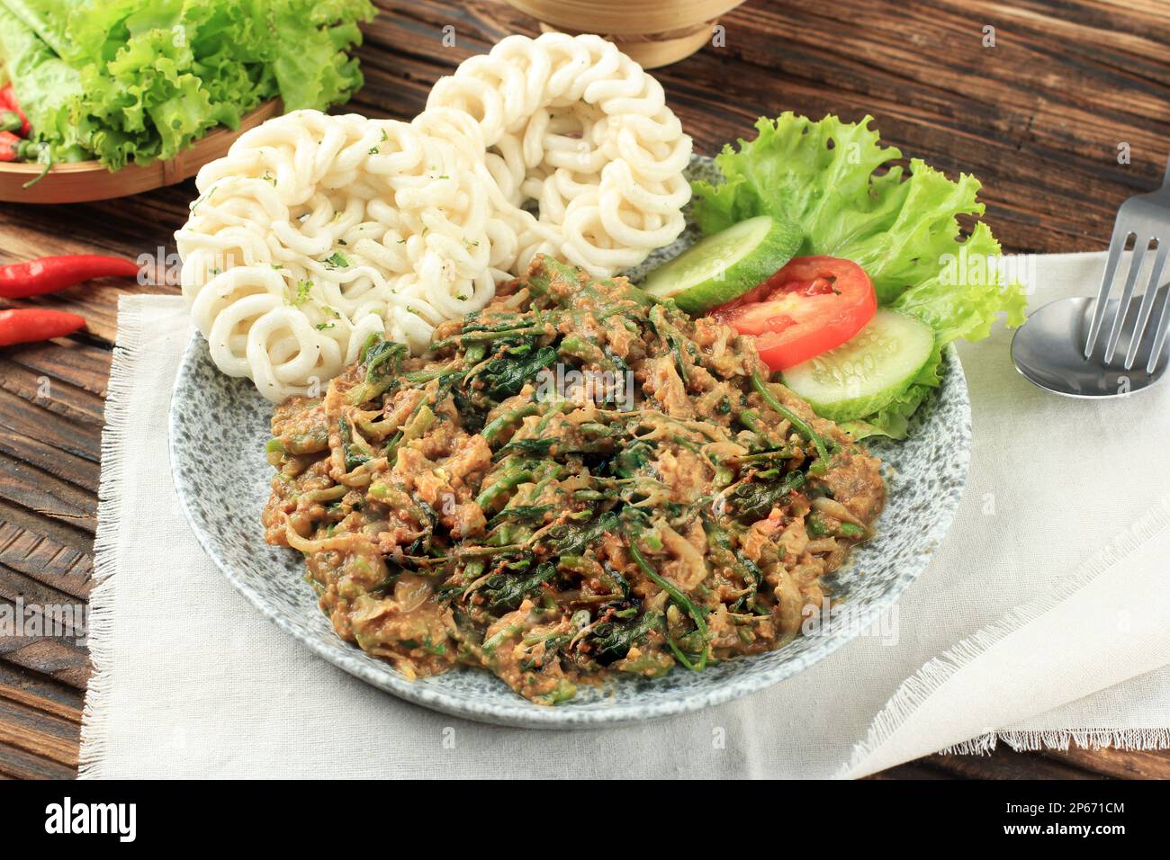Lotek, Sundanese Vegetable Salad with Spicy Peanut Dressing . The ...