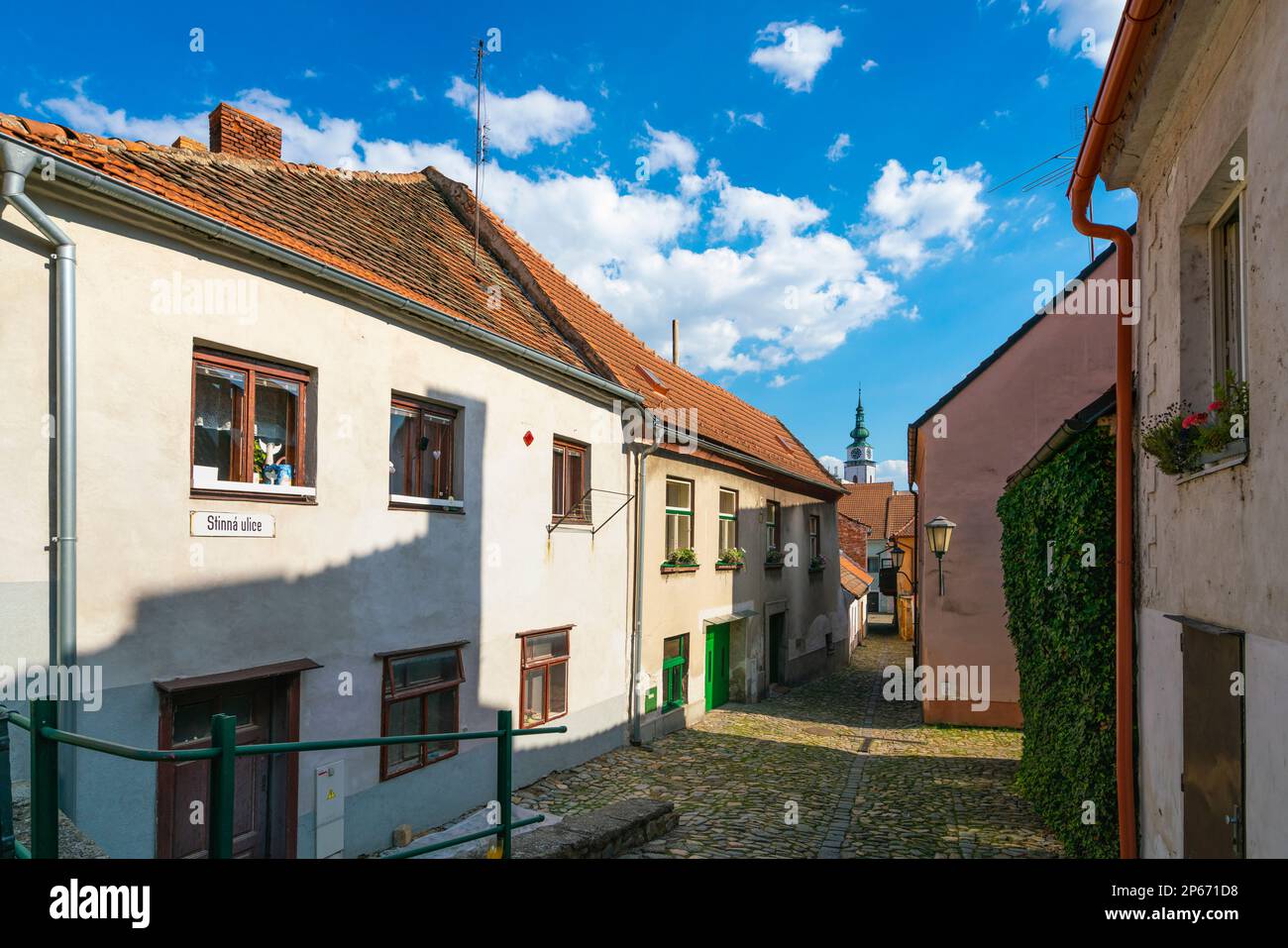 Street in Jewish Quarter, UNESCO World Heritage Site, Trebic, Czech ...