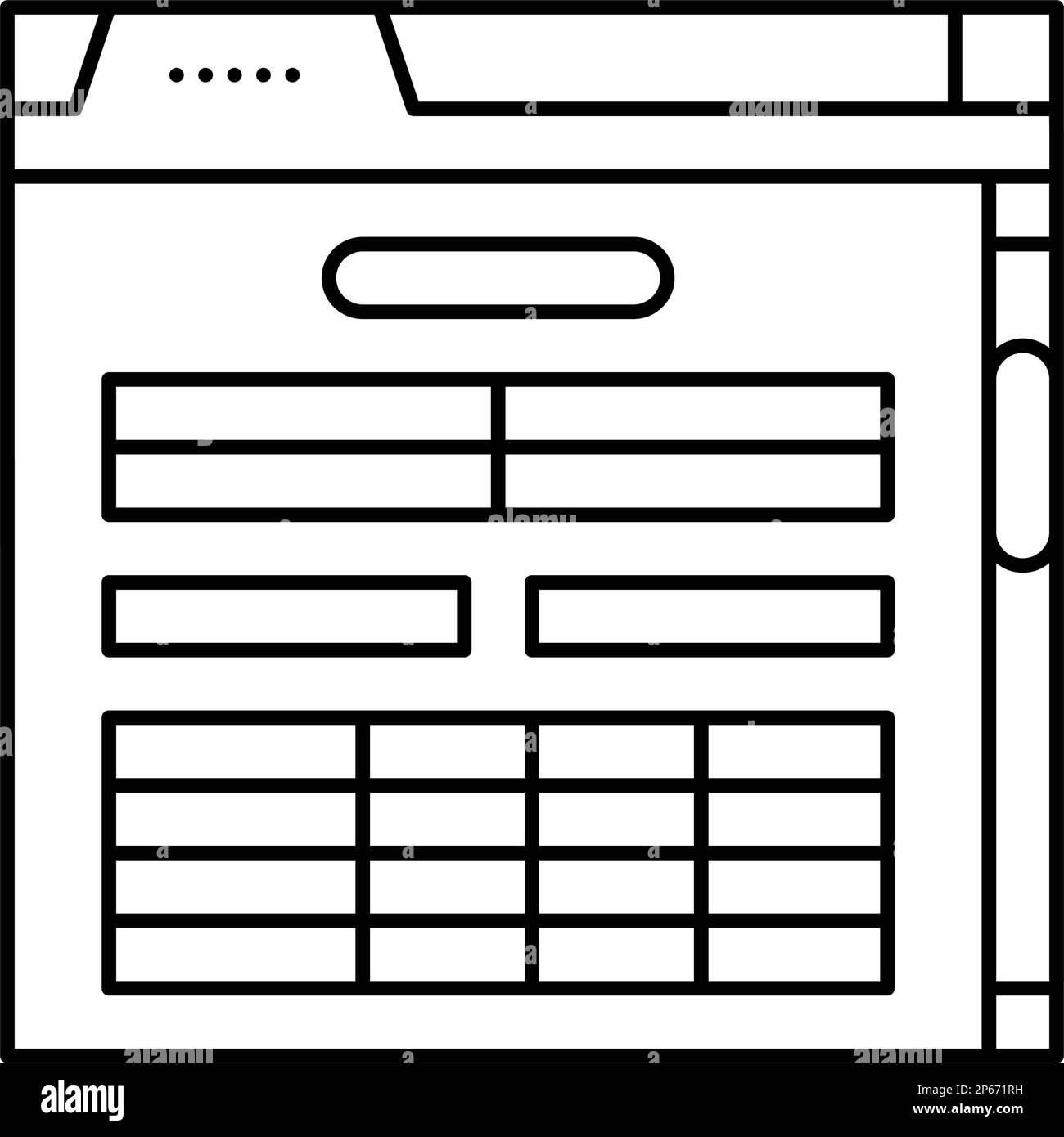 web form document paper line icon vector illustration Stock Vector Image & Art - Alamy