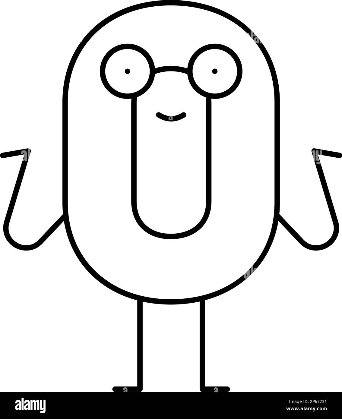 zero number character line icon vector illustration Stock Vector Image ...