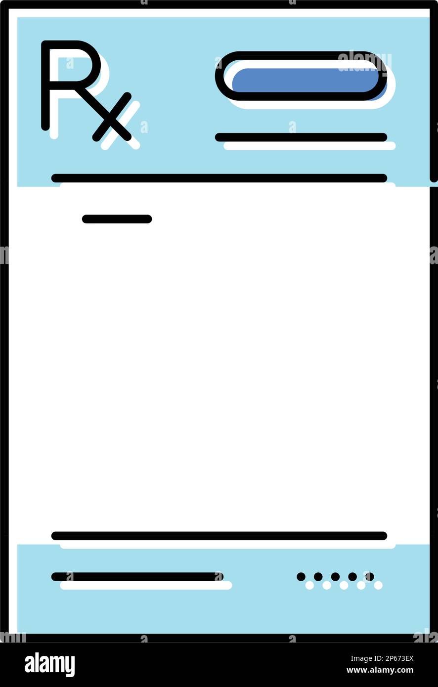 prescription doctor paper color icon vector illustration Stock Vector ...