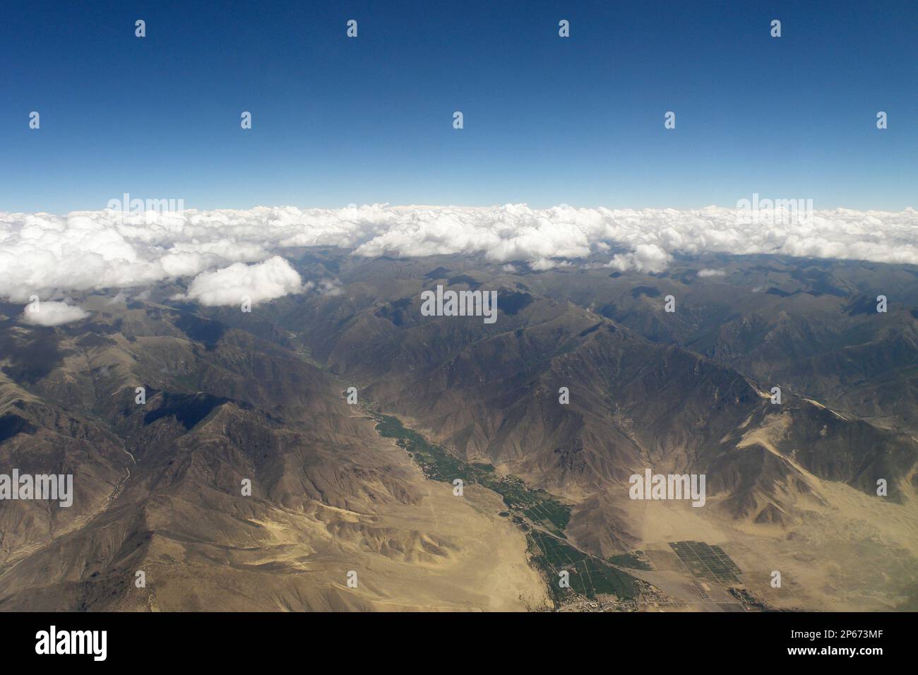 Aerial view, Tibet, China Stock Photo - Alamy