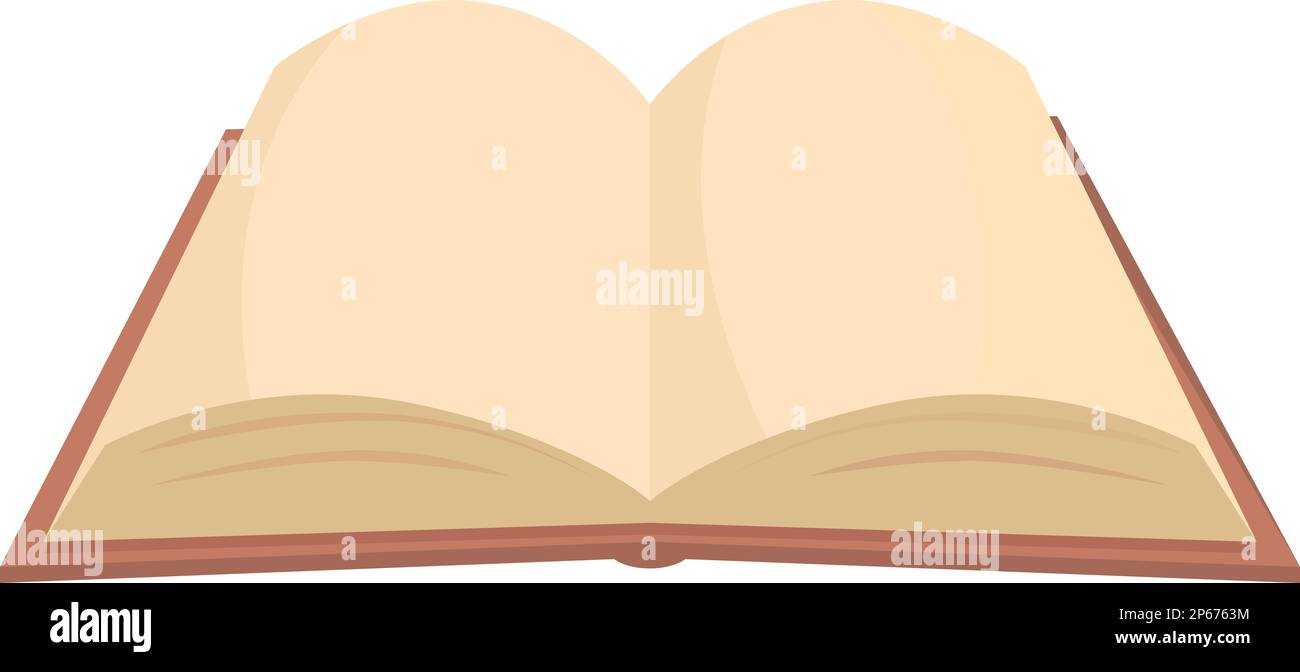 Open education book icon cartoon vector. School study. Paper literature ...