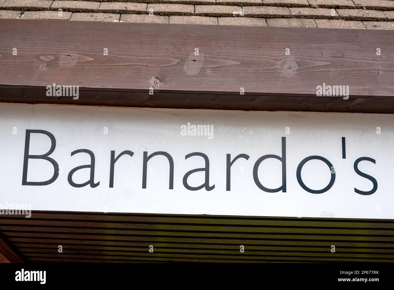 Barnardo's charity sign UK Stock Photo - Alamy