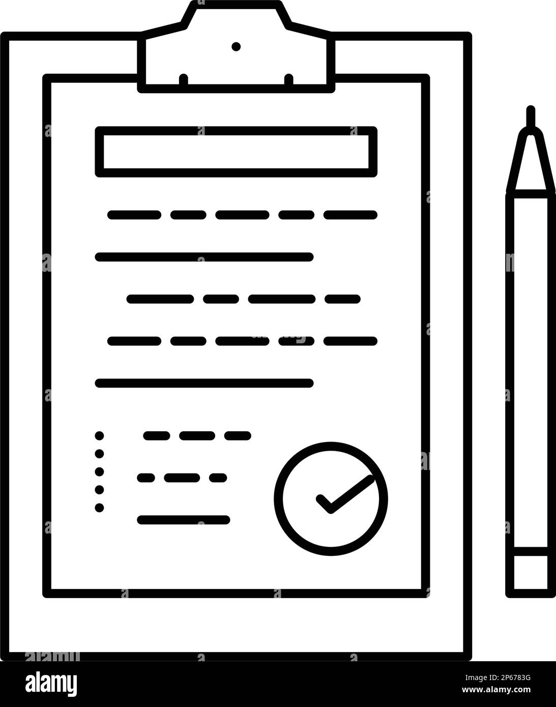 check document file line icon vector illustration Stock Vector Image ...