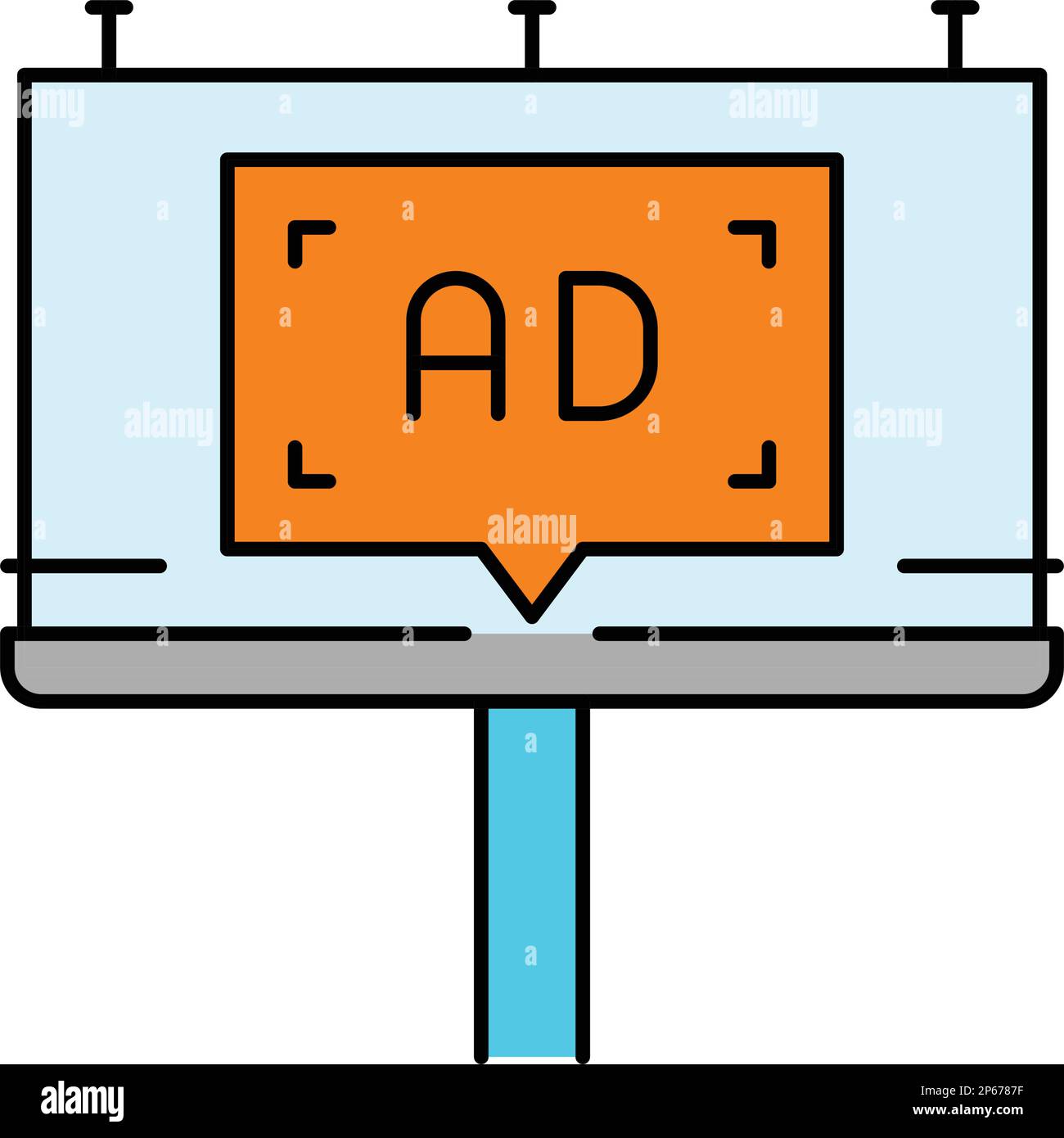 outdoor advertising color icon vector illustration Stock Vector Image ...