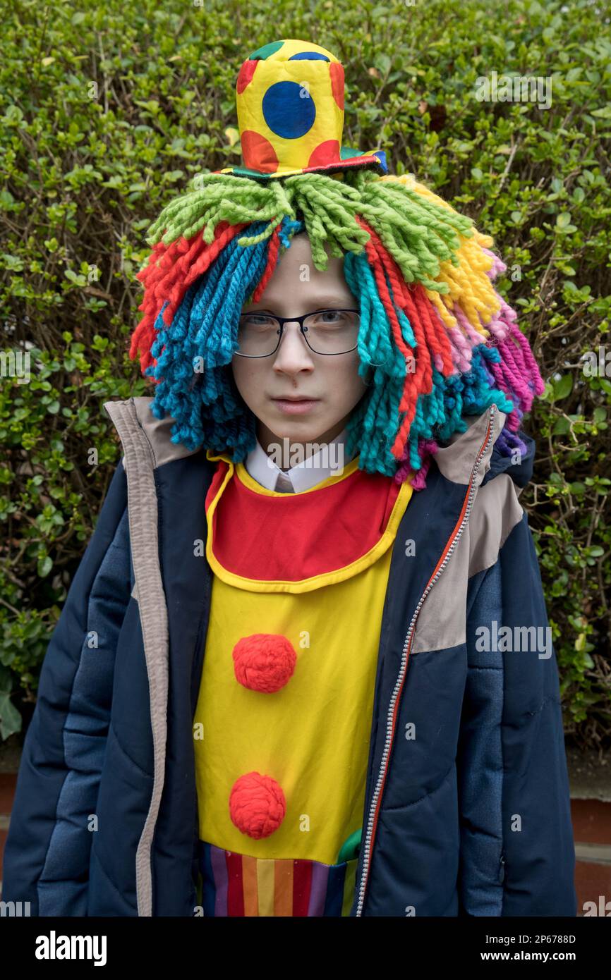 Children in fancy dresses and costumes to celebrate Jewish Purim ...