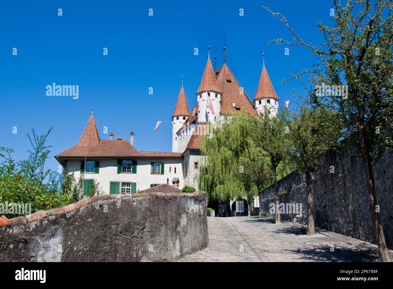Switzerland, Canton Bern, Thun, Thun castle Stock Photo - Alamy