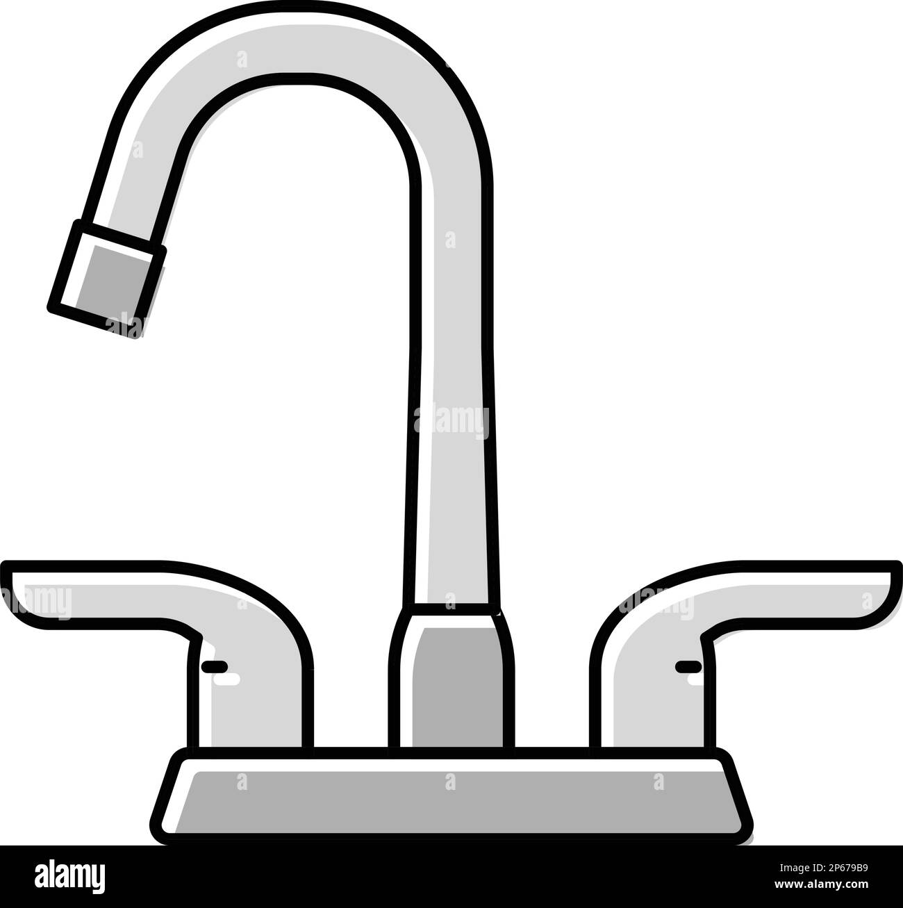 sink faucet water color icon vector illustration Stock Vector Image ...