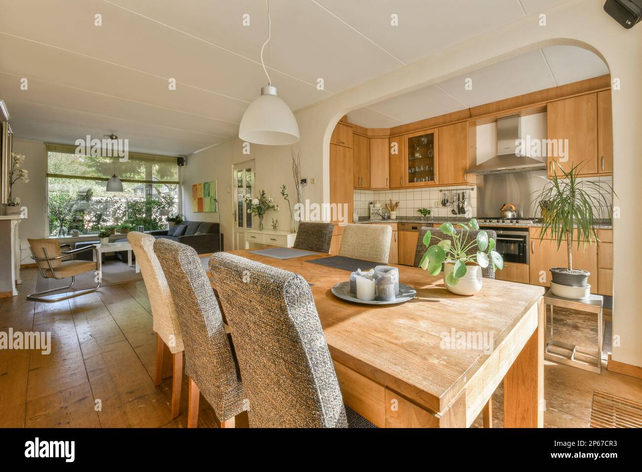 Amsterdam, Netherlands - 10 April, 2021: a kitchen and dining area in a ...