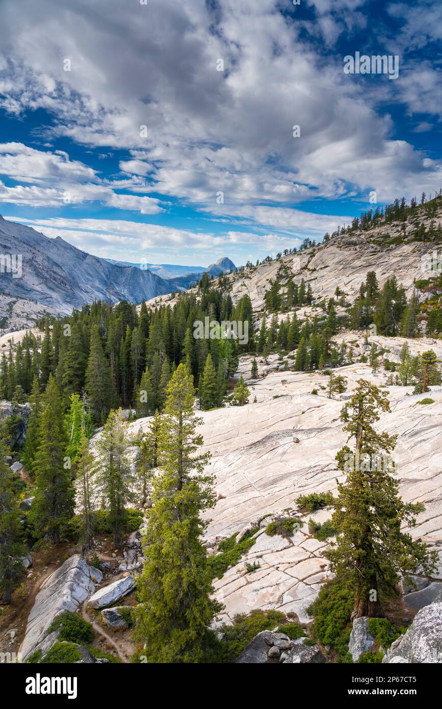 Olmsted Point with distant view of Half Dome rock formation, Yosemite ...