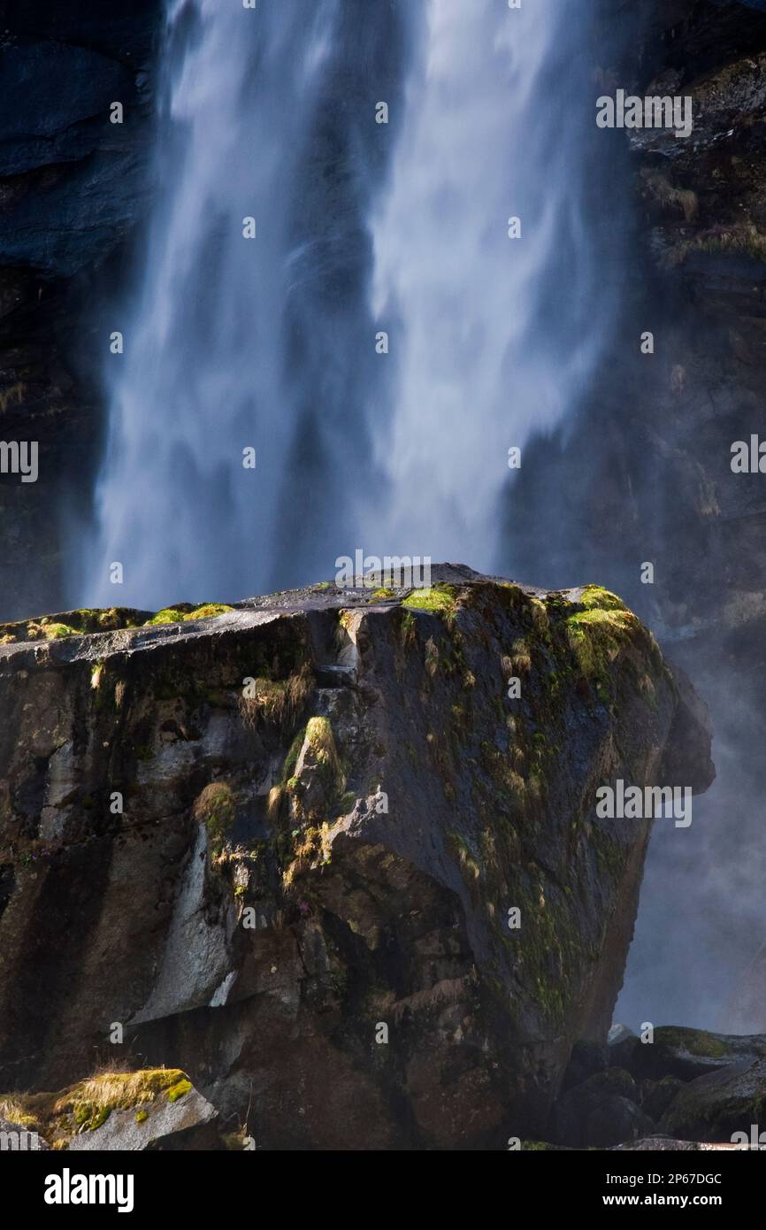 Switzerland, Canton Ticino, Foroglio waterfall Stock Photo - Alamy