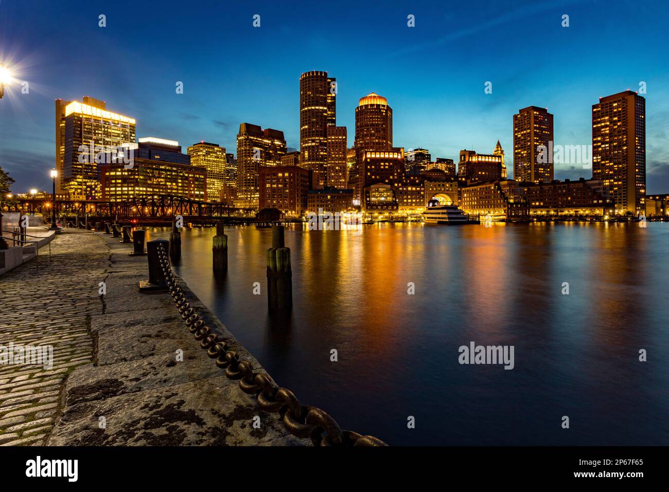 Boston Waterfront Skyline at Fan Pier, Boston, Massachusetts, New ...