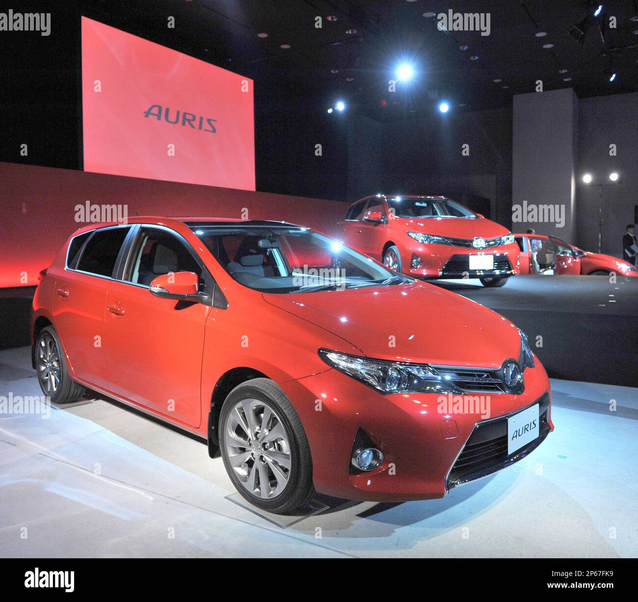 Toyota Motor Corp. launches a new Auris in Shibuya Ward, Tokyo on Aug ...