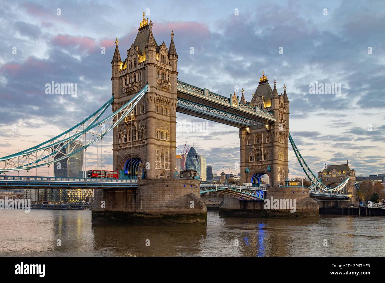Tower Bridge at dawn, London, England, United Kingdom, Europe Stock ...