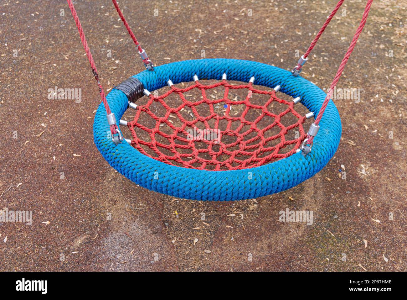 Spider Web Swing Net in Kids Playground Park Stock Photo - Alamy