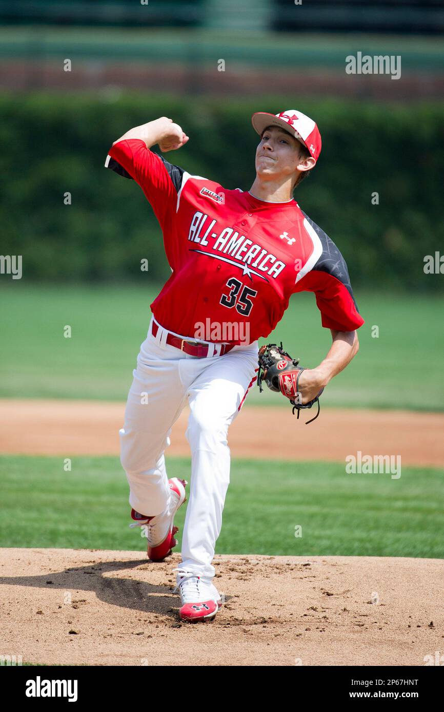 Pitcher Hunter Harvey #35 of Bandys High School in North Carolina ...