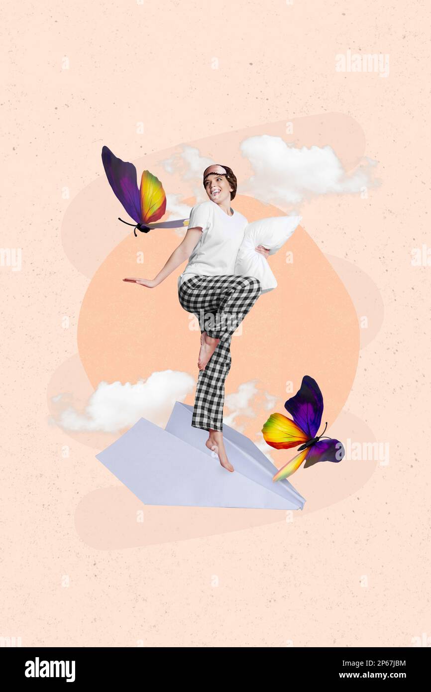 Vertical creative 3d photo collage picture image poster artwork of ...