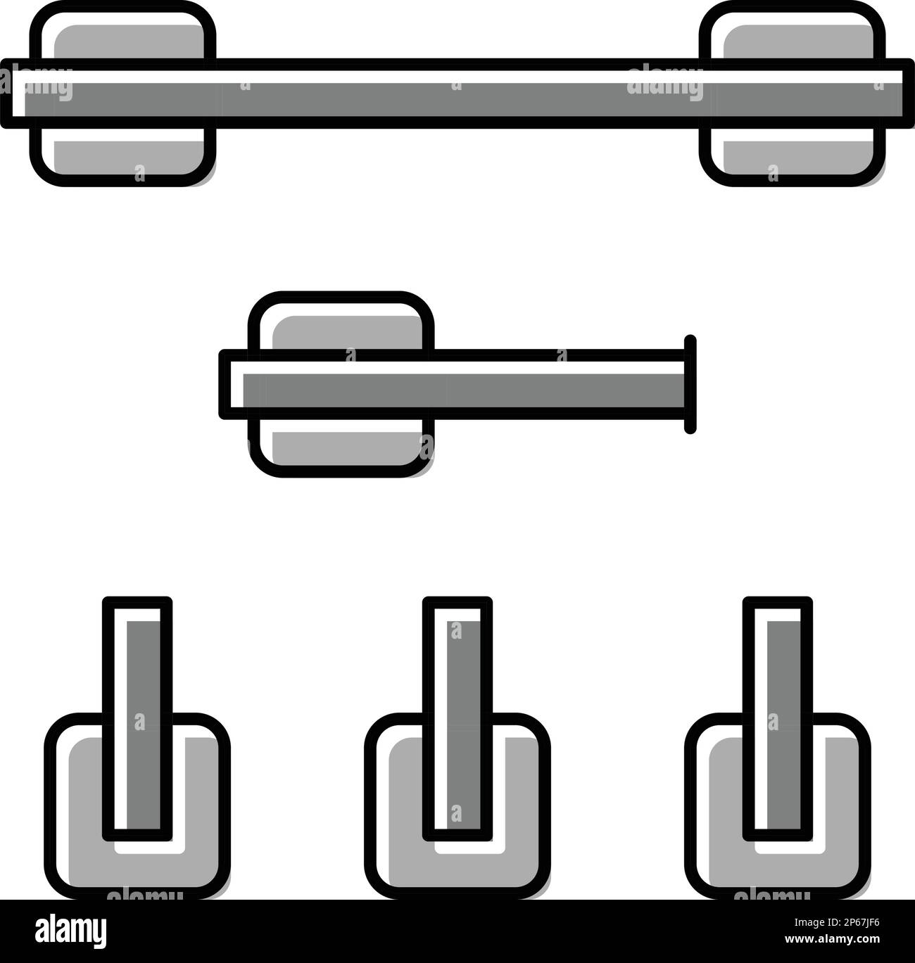 towel rail bathroom interior color icon vector illustration Stock ...