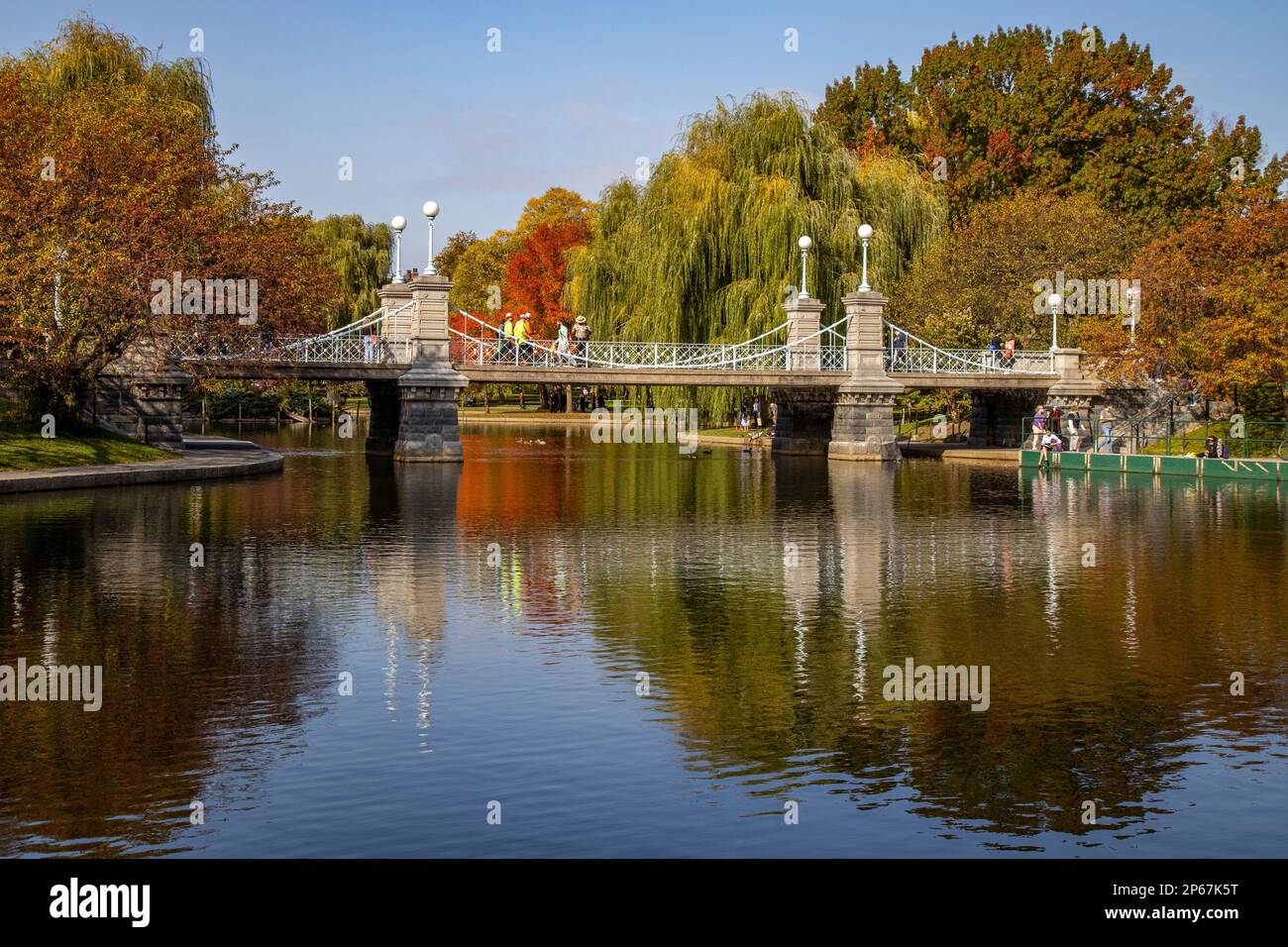 Boston's Public Garden Lagoon Bridge, Boston, Massachusetts, New ...