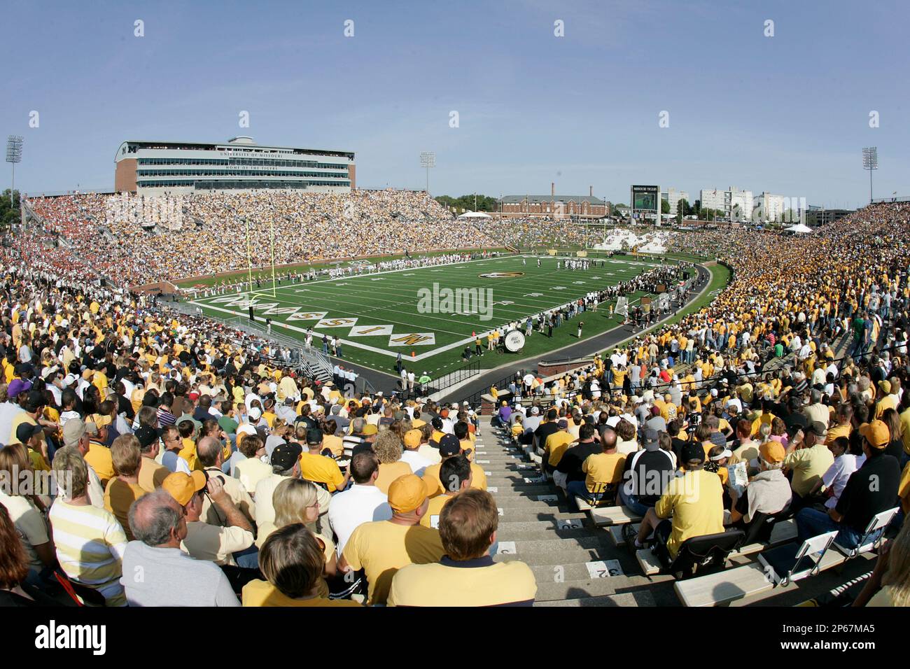 COLUMBIA, MO - OCTOBER 1: A general overall view inside of Faurot Field ...