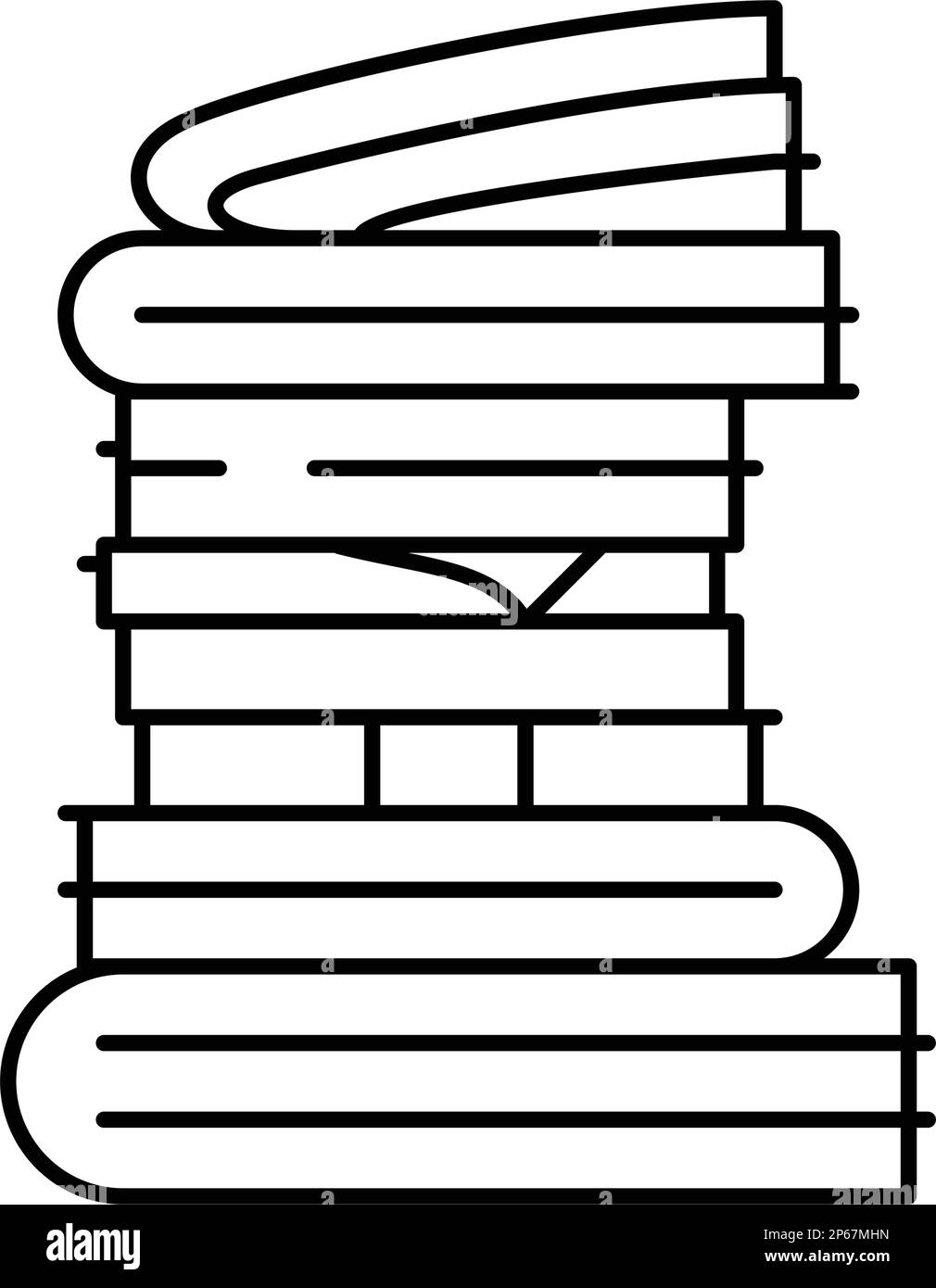 document paper stack line icon vector illustration Stock Vector Image ...