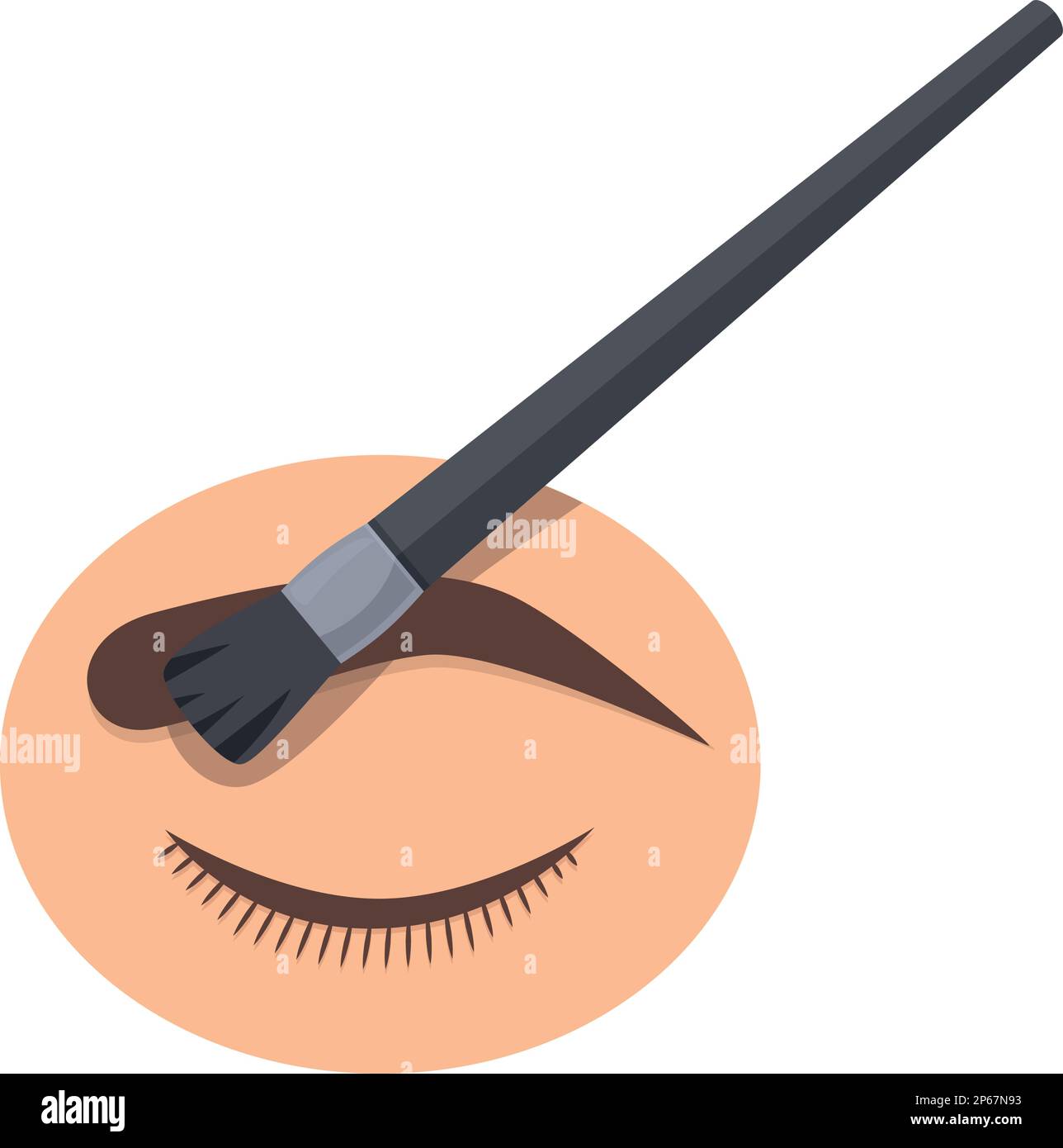 Draw brush icon cartoon vector. Art pencil. Woman beauty Stock Vector ...