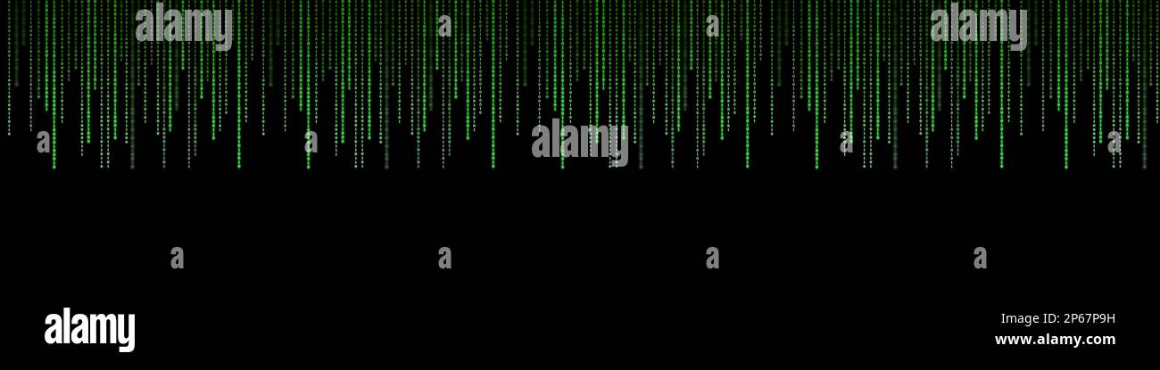 Horizontal background with matrix binary digital digits of different ...