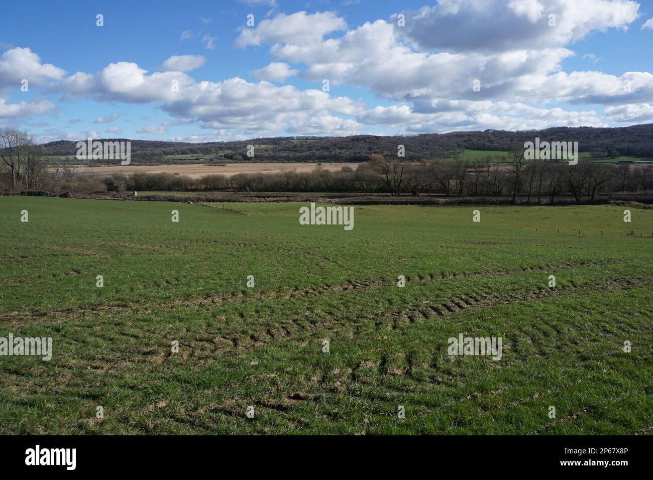 Fields and Hills in early Spring Stock Photo - Alamy