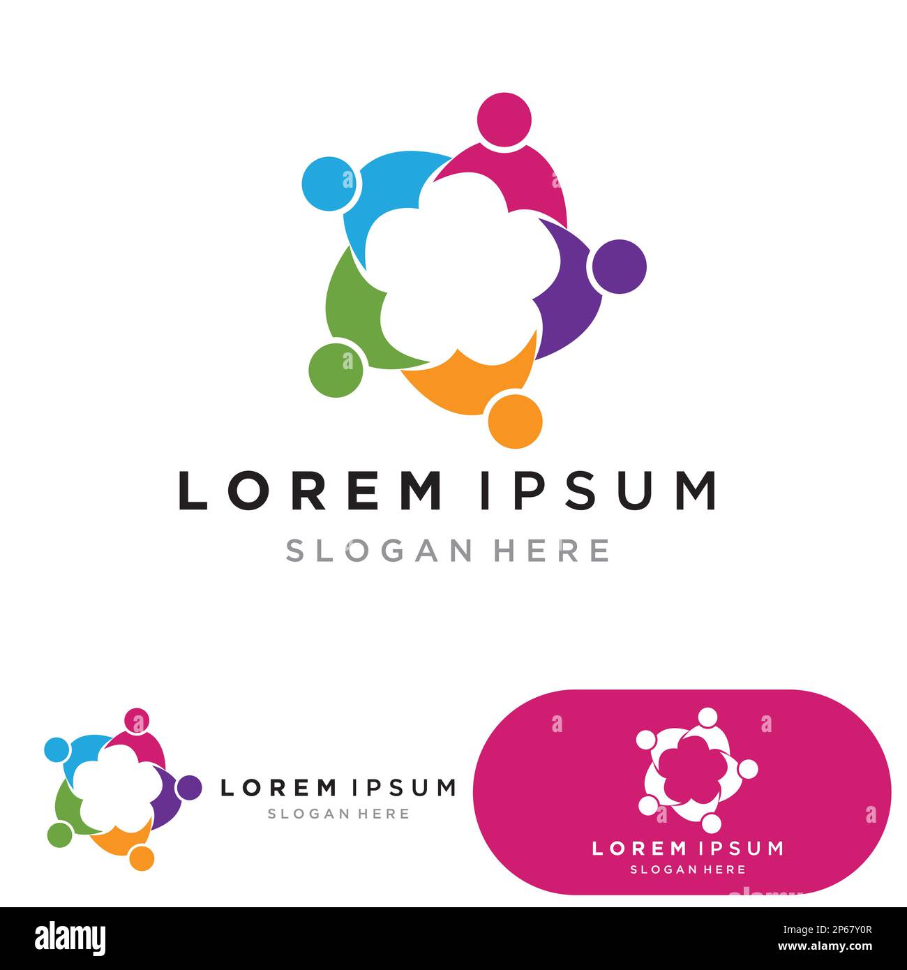 Community group logo, network and social icon vector Stock Vector Image ...