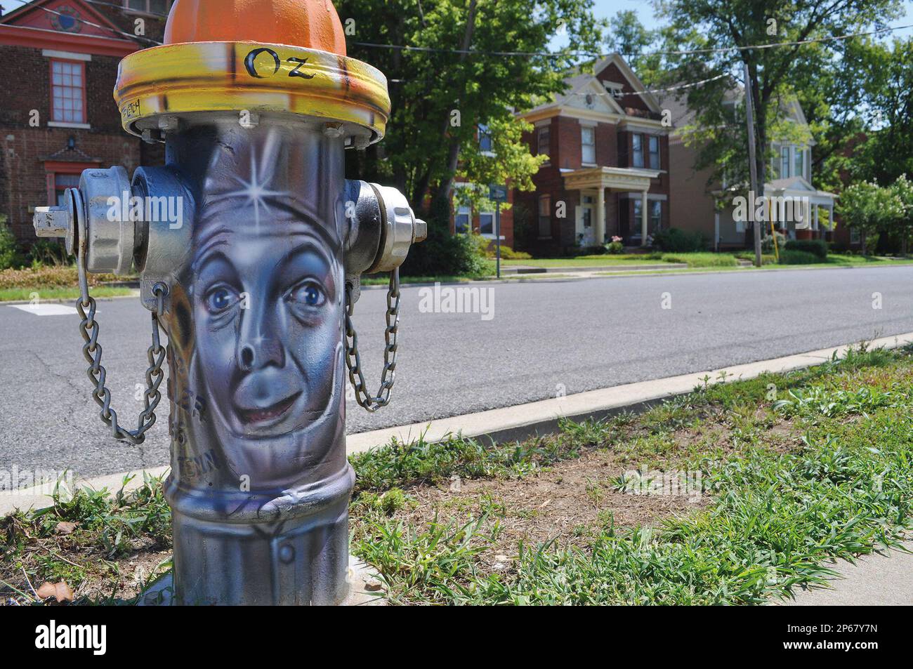 This photo taken Aug. 15, 2012, shows a fire hydrant painted in tribute ...
