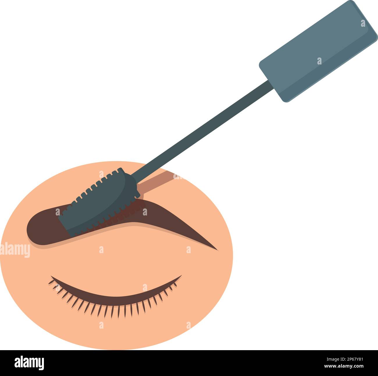 Brush makeup icon cartoon vector. Eye brow. Facial care Stock Vector ...