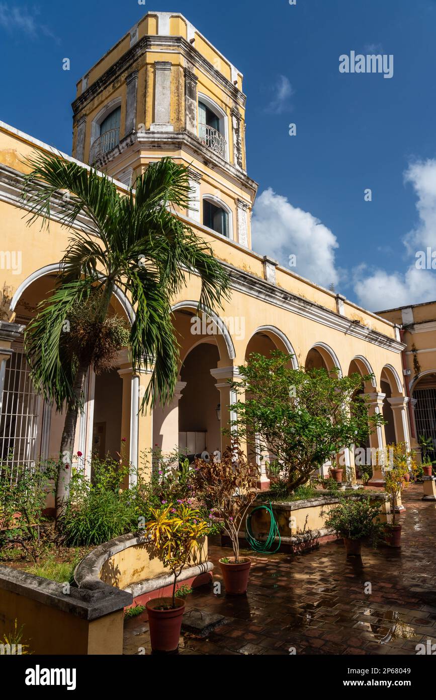 Courtyard and tower of the 19th century sugar and railway baron's ...