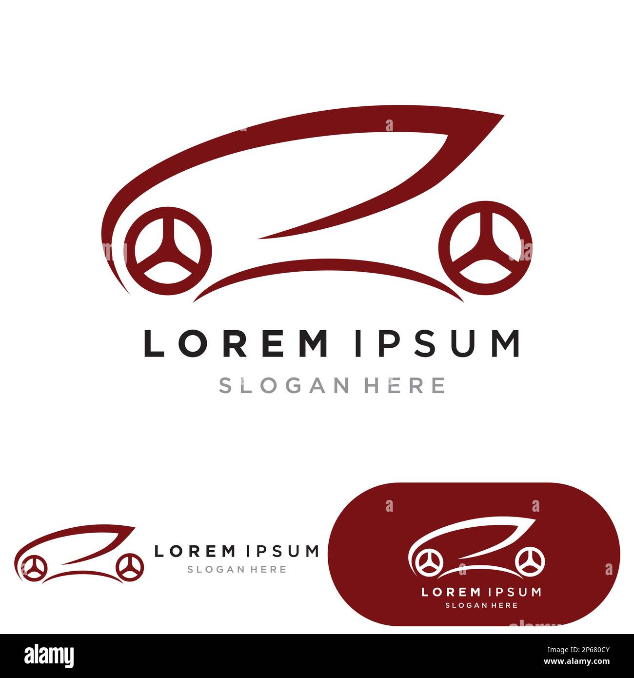 Auto car logo design with concept sports car vehicle icon silhouette ...