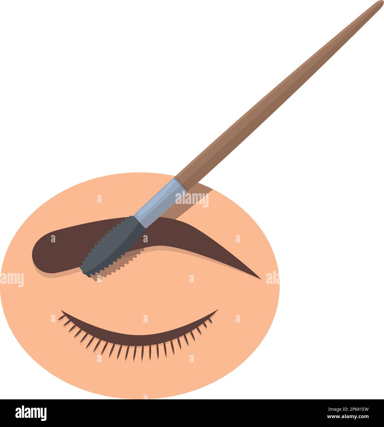 Beauty brow icon cartoon vector. Salon correction. Face woman Stock ...