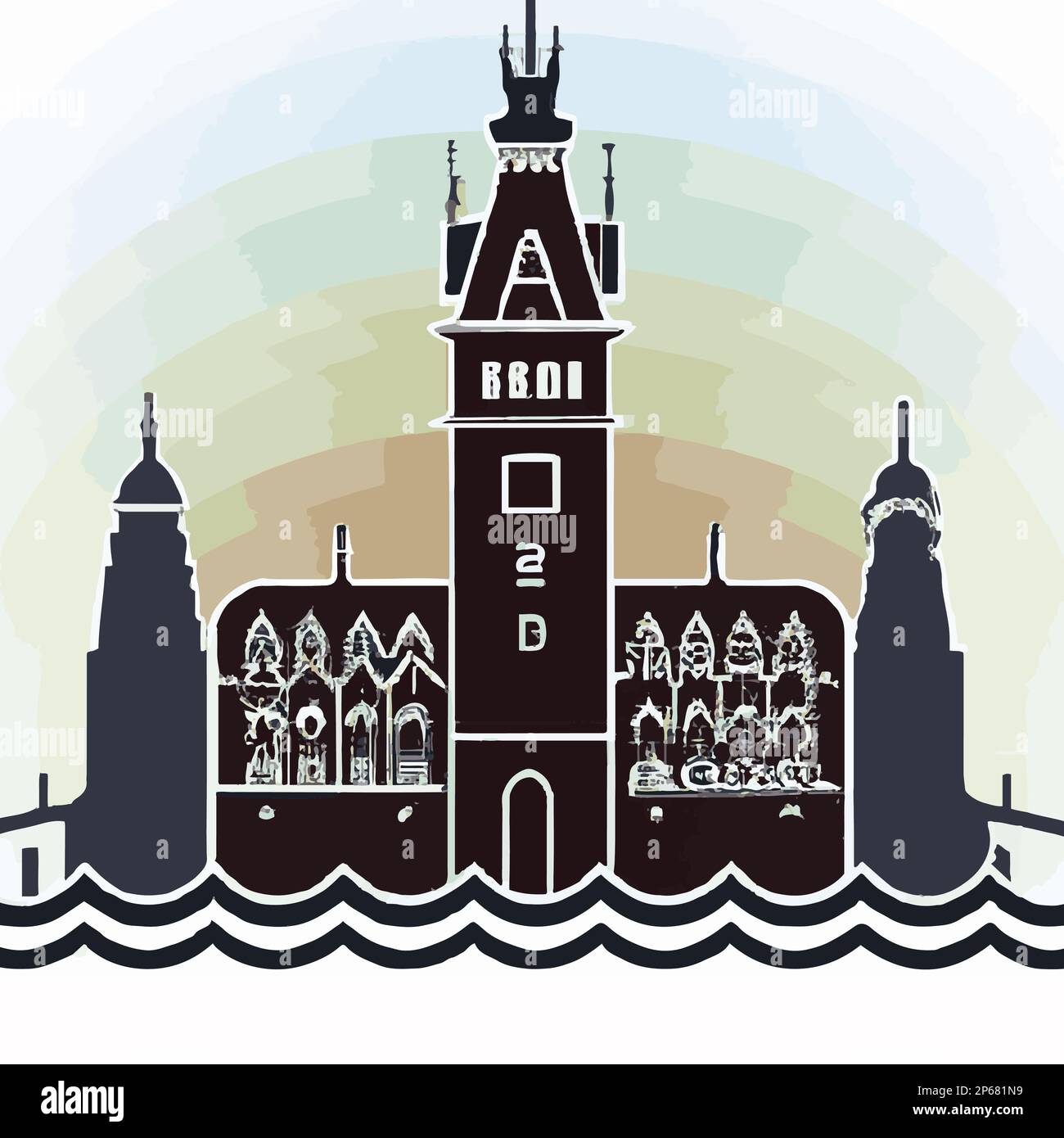 Hamburg Germany Skyline Handmade Vector Art Illustration Stock Vector Image And Art Alamy