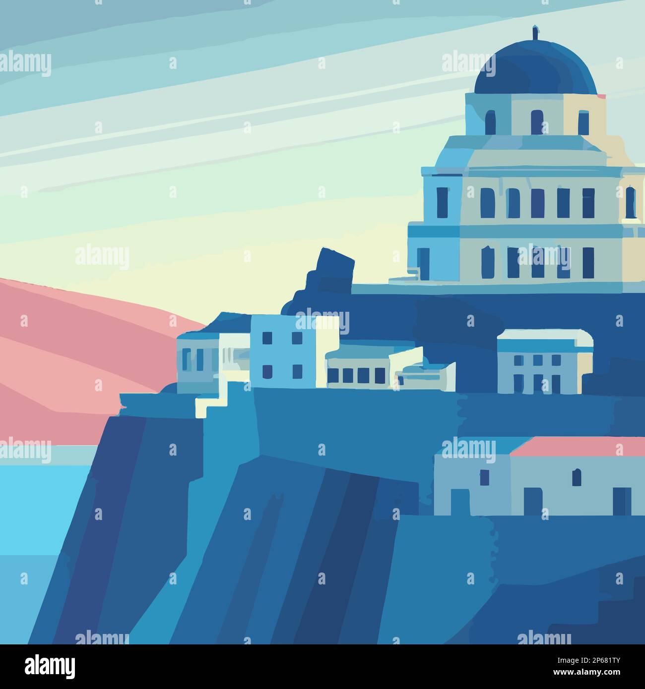 Iconic island view Stock Vector Images - Alamy