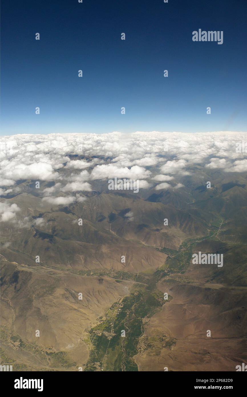 Aerial view, Tibet, China Stock Photo - Alamy