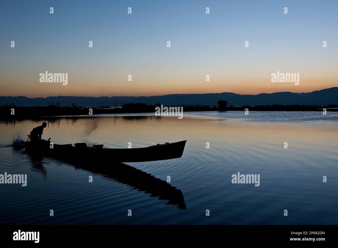 Myanmar, Inle lake, Sunset Stock Photo - Alamy