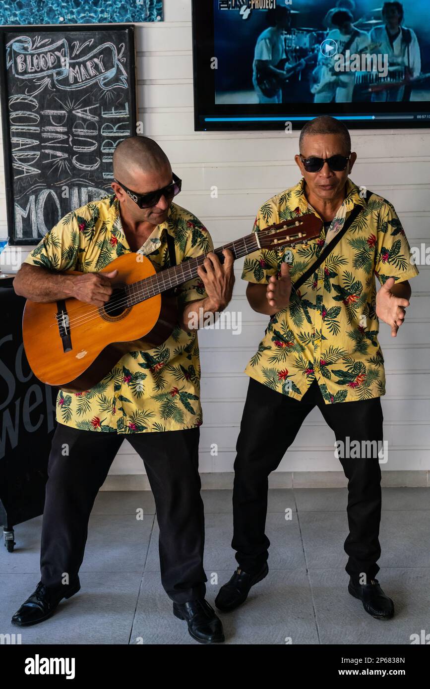 Salsa band in a shopping mall, Varadero, Cuba, West Indies, Caribbean ...