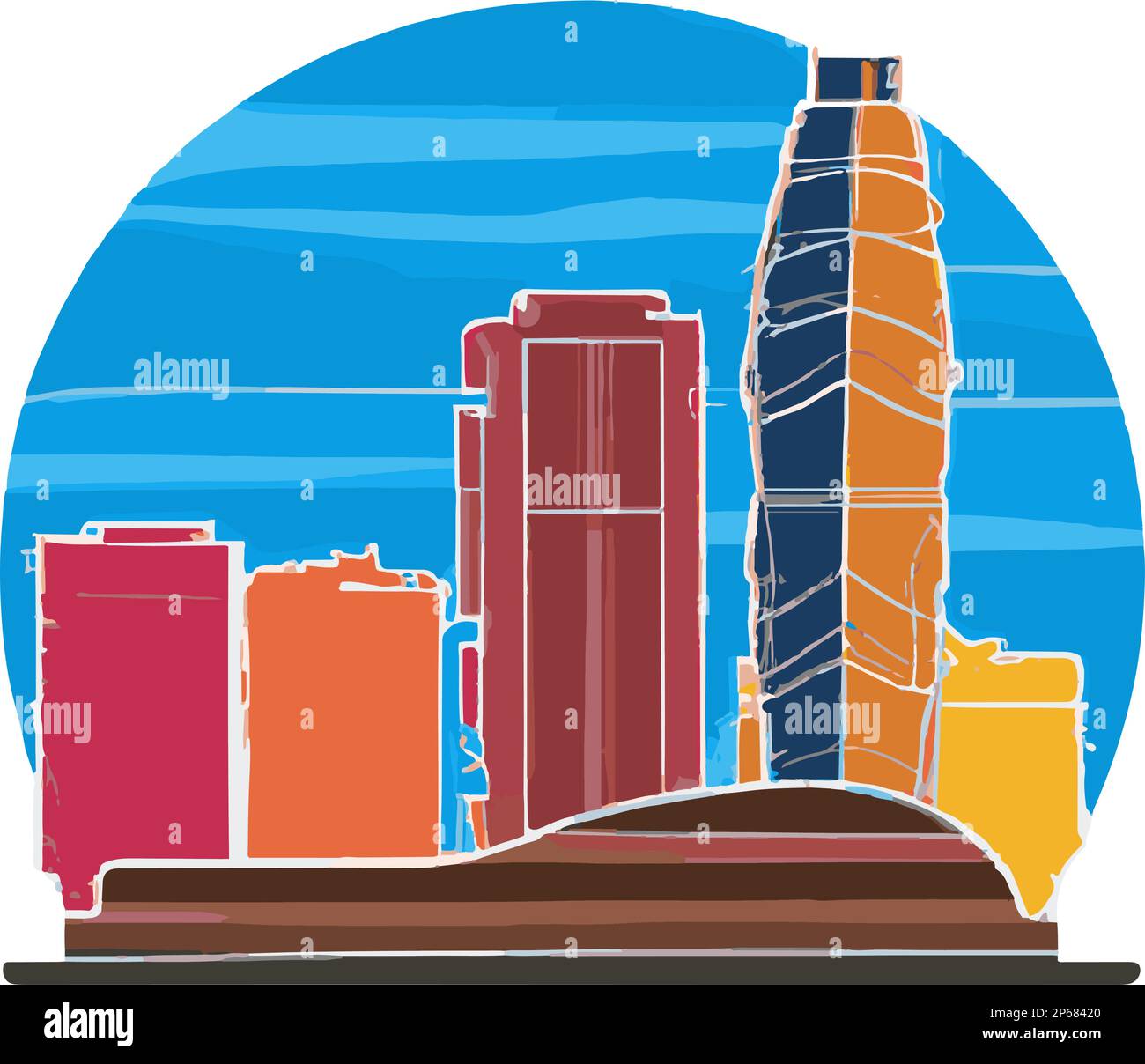 Ankara, Turk City Skyline. Handmade vector art illustration Stock ...