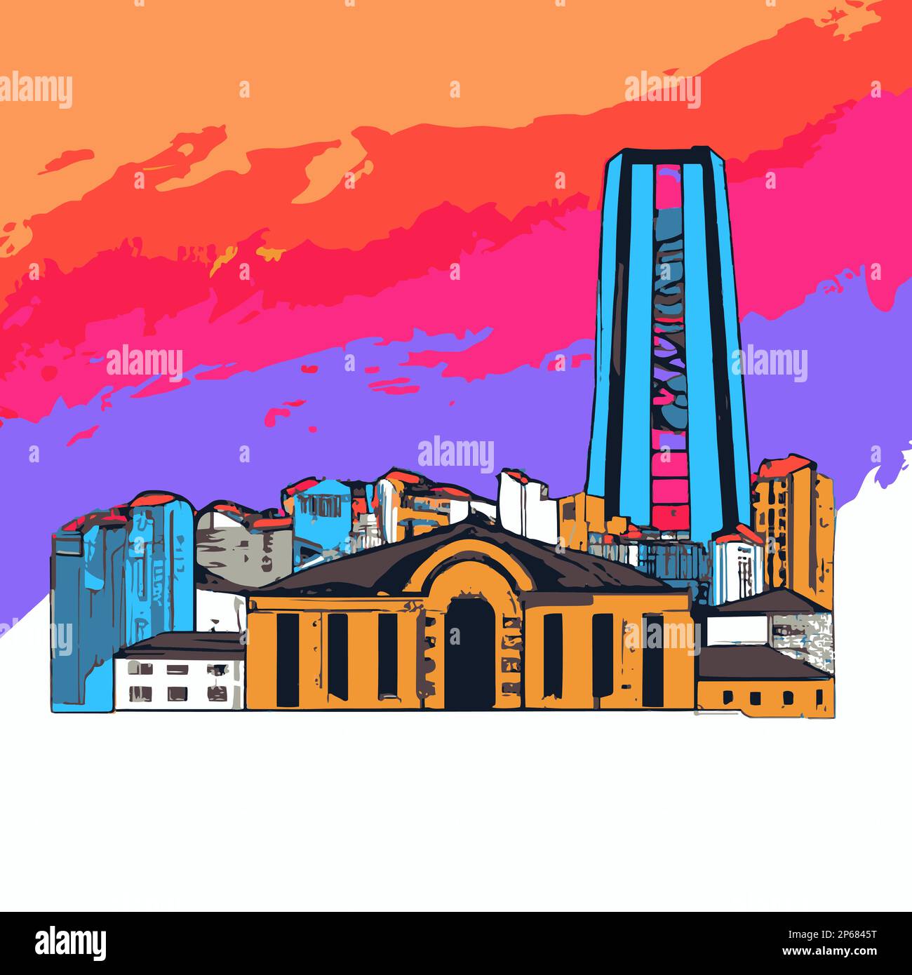 Ankara, Turk Skyline. Handmade vector art illustration Stock Vector ...