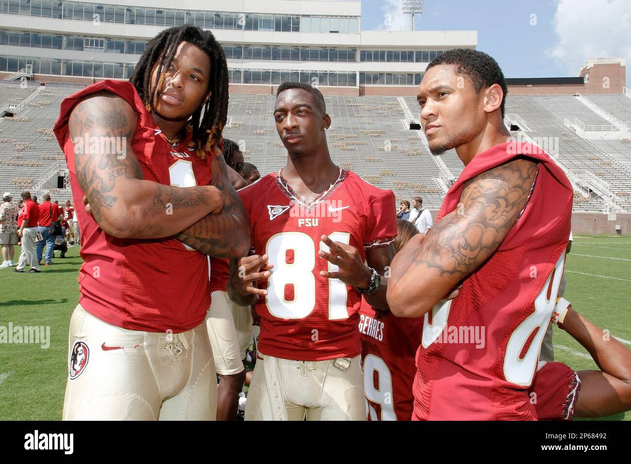 Florida State Wide Outs Kelvin Benjamin (1), Kenny Shaw (81) and Rashad ...