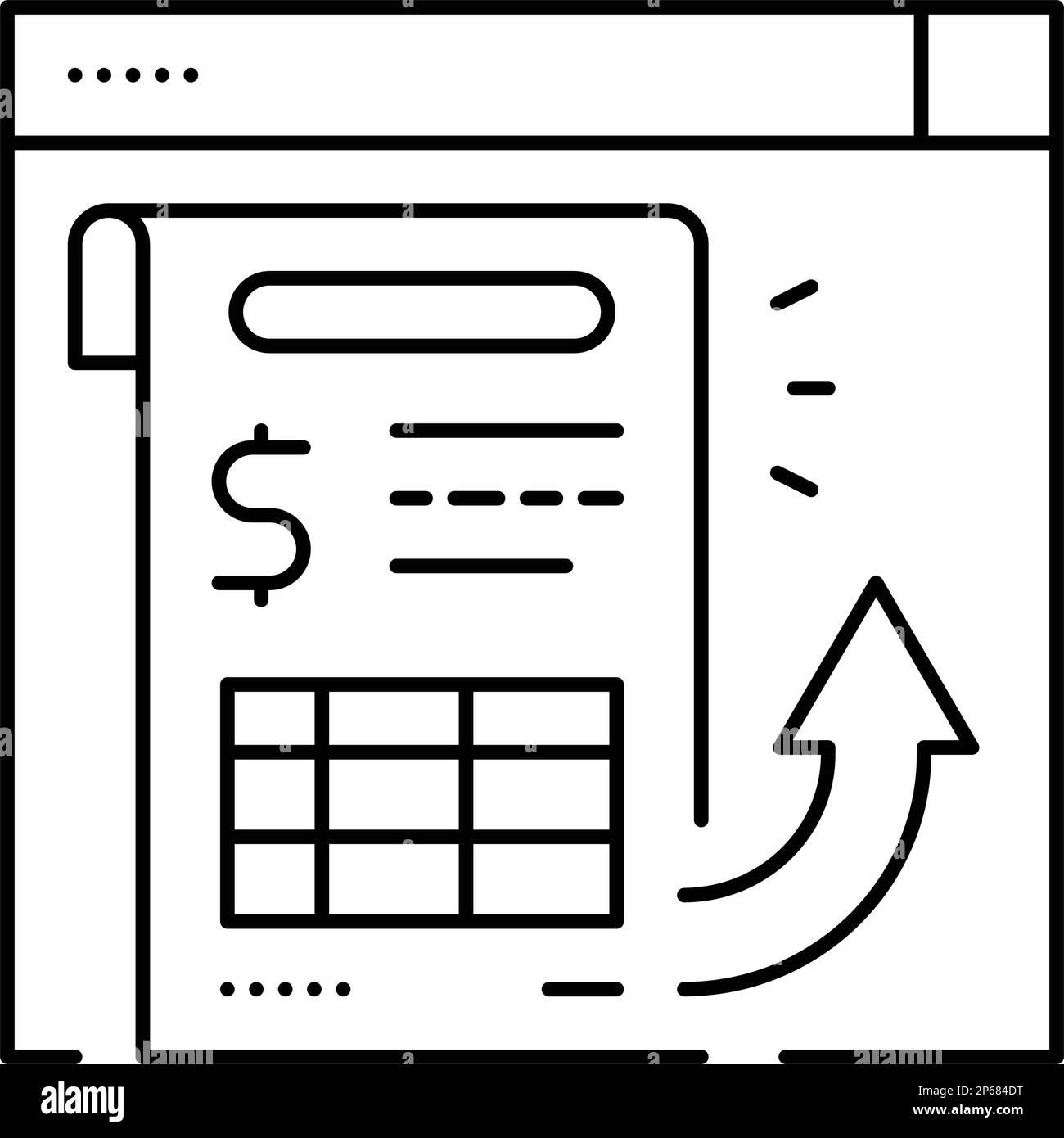 sending invoice line icon vector illustration Stock Vector Image & Art ...