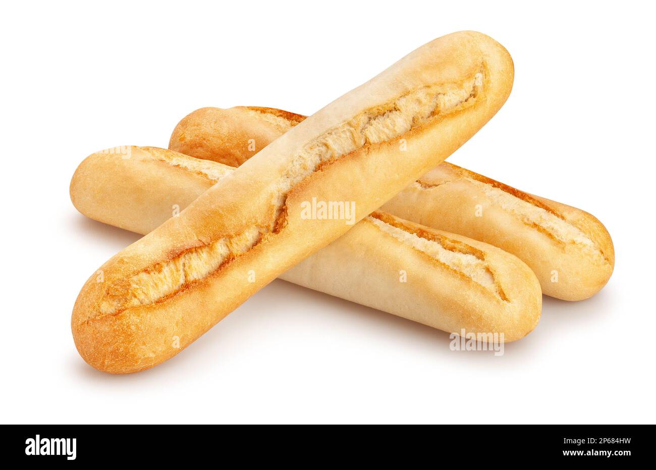 Baguette bread on brown Cut Out Stock Images & Pictures - Alamy